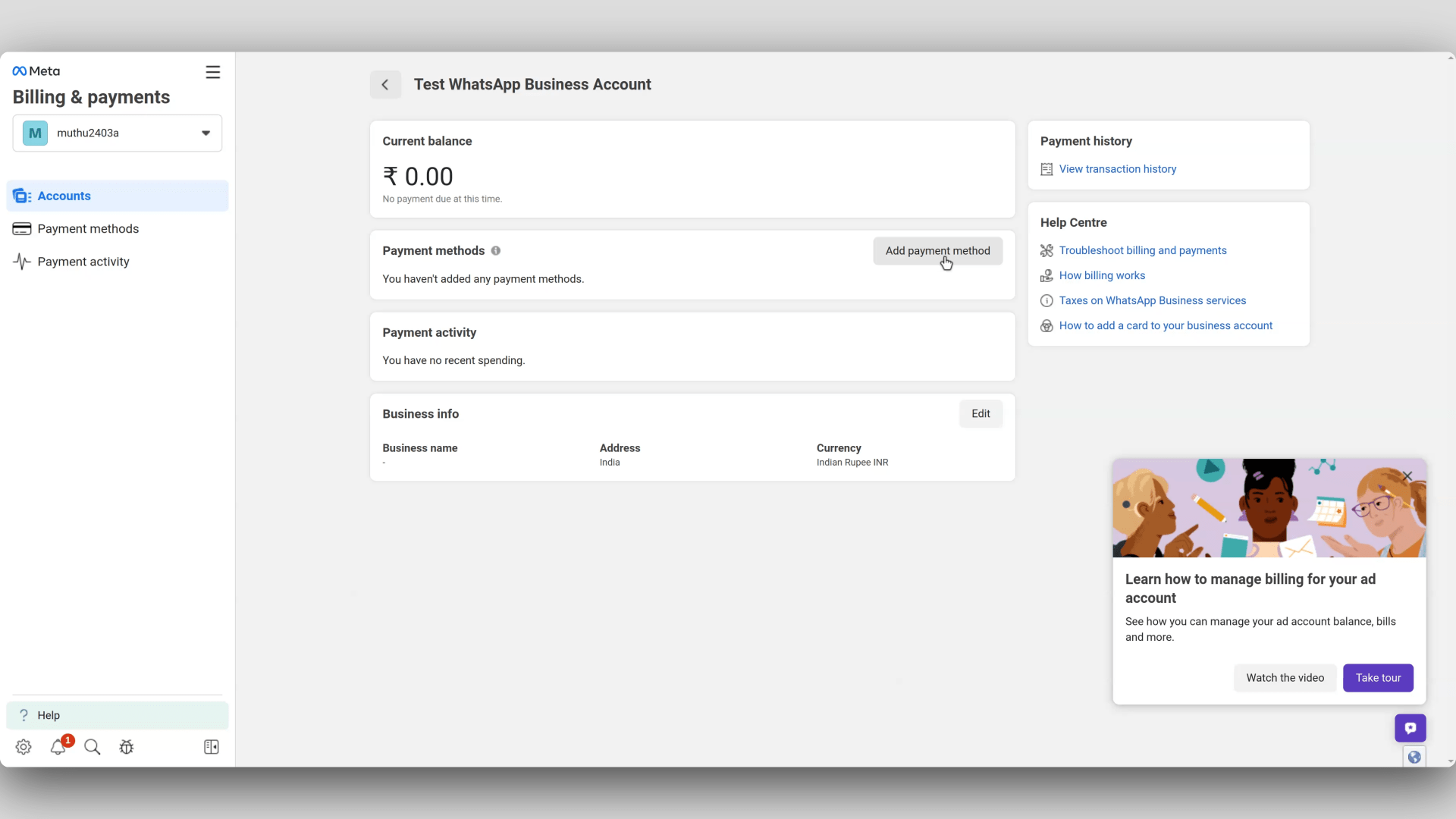 How to Add a Payment Method to Your WhatsApp Business Account Using ...