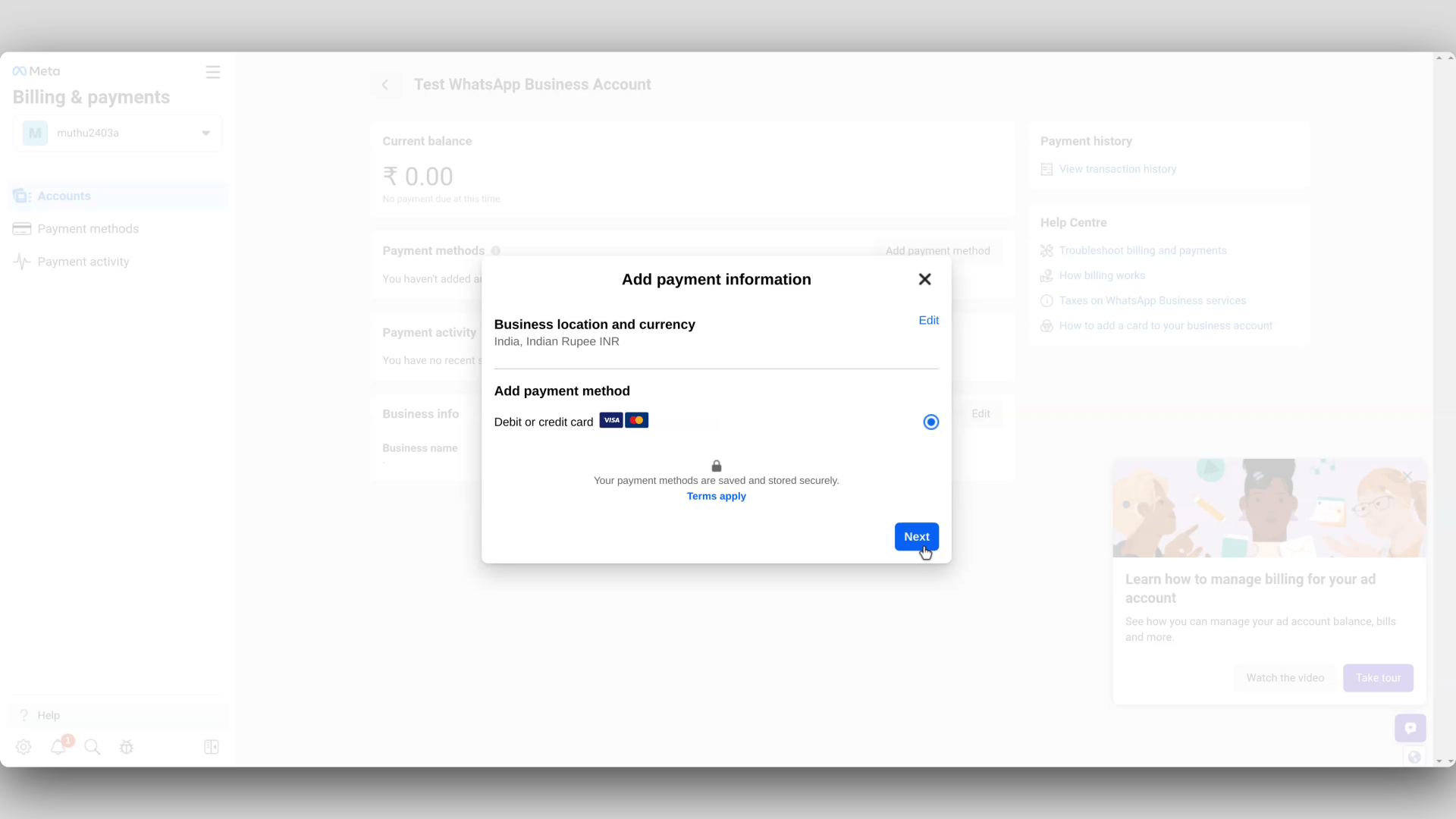 How to Add a Payment Method to Your WhatsApp Business Account Using ...